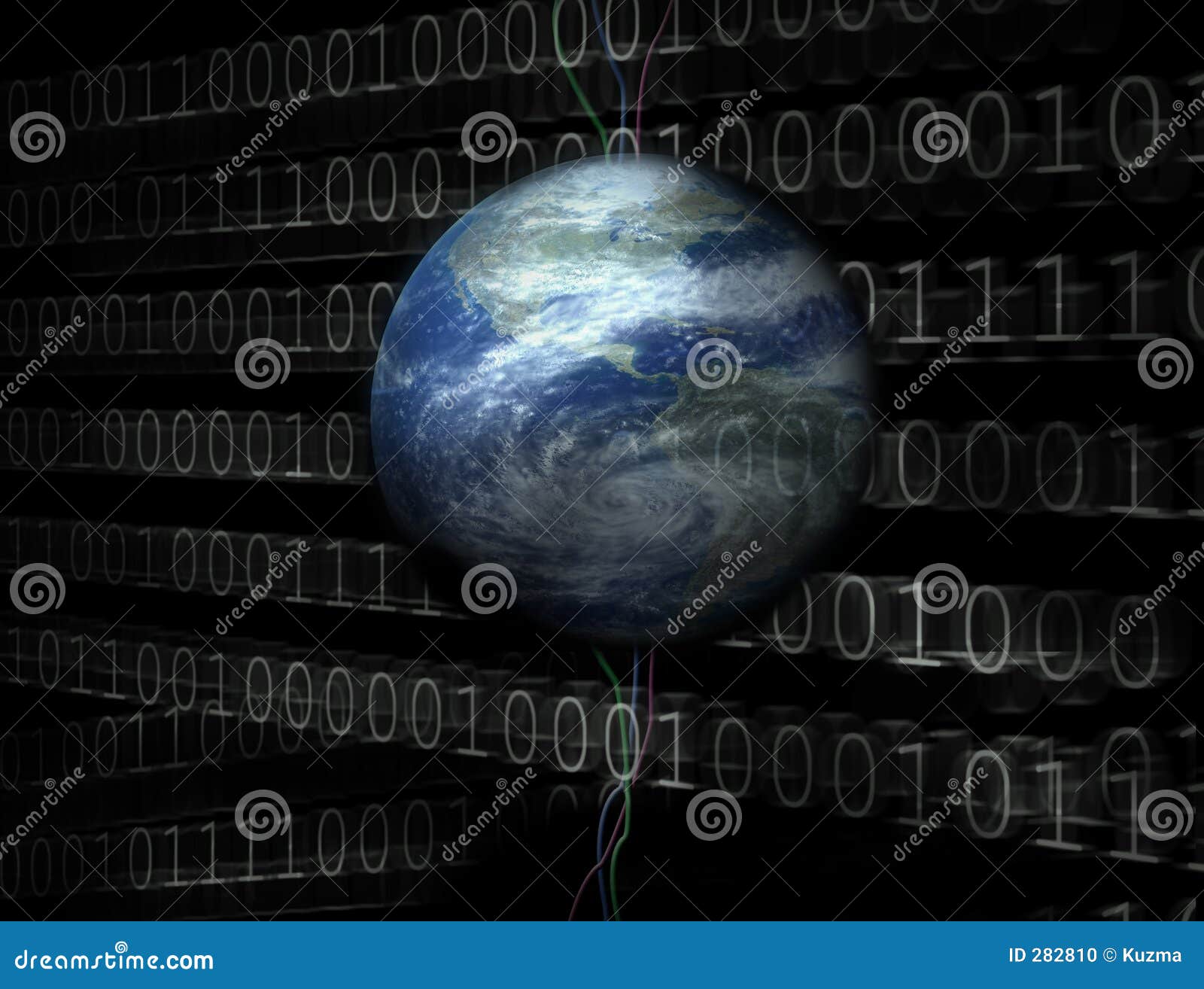 3D digital universe stock illustration. Illustration of global - 282810