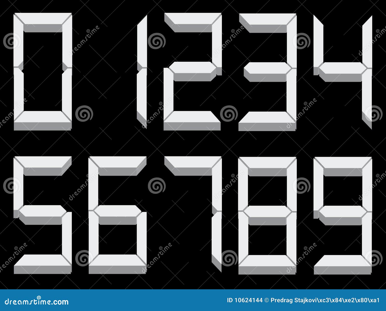 3d digits stock vector. Illustration of rendering, appointment - 10624144