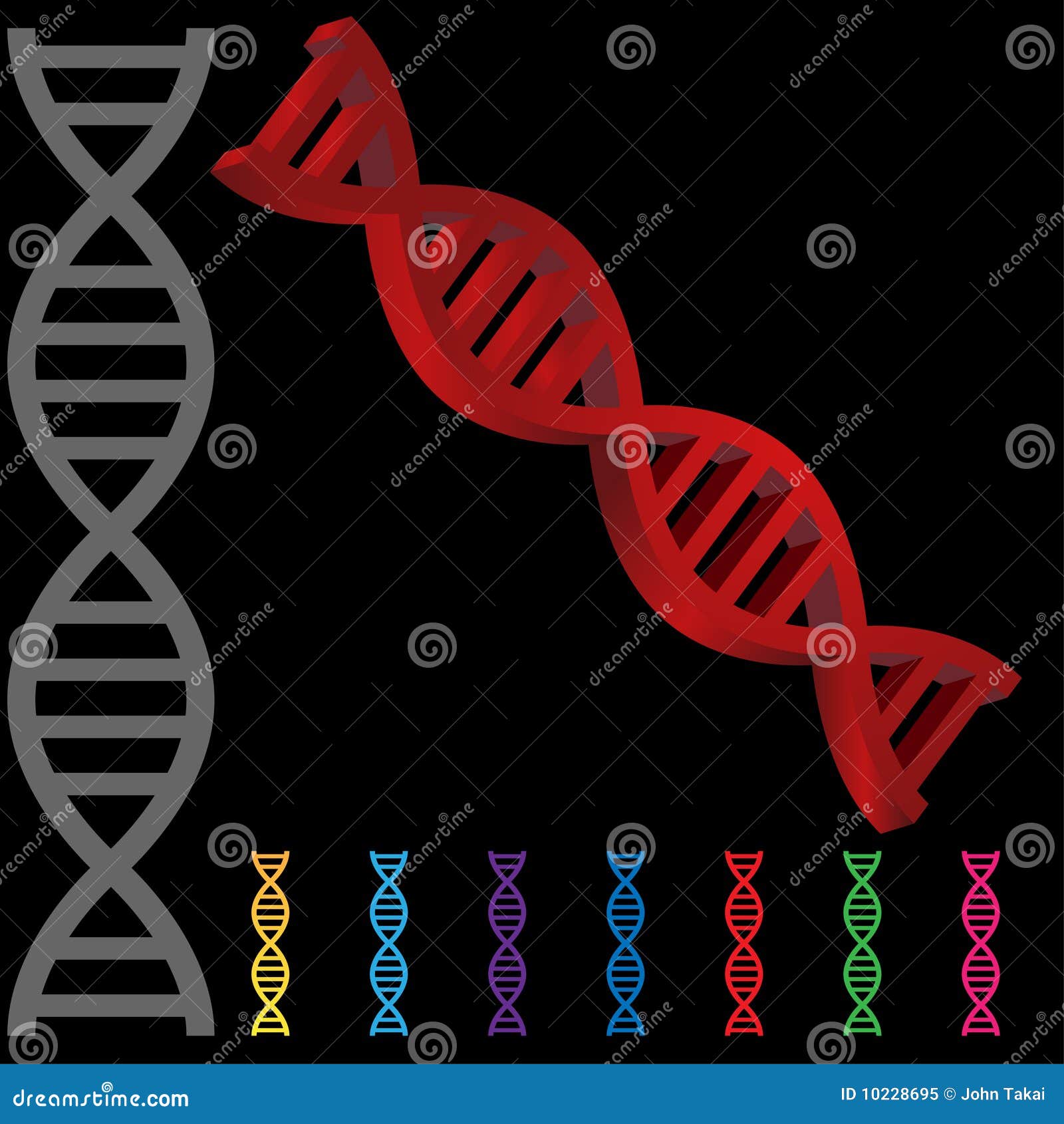 3D DNA stock vector. Illustration of history, disease - 10228695