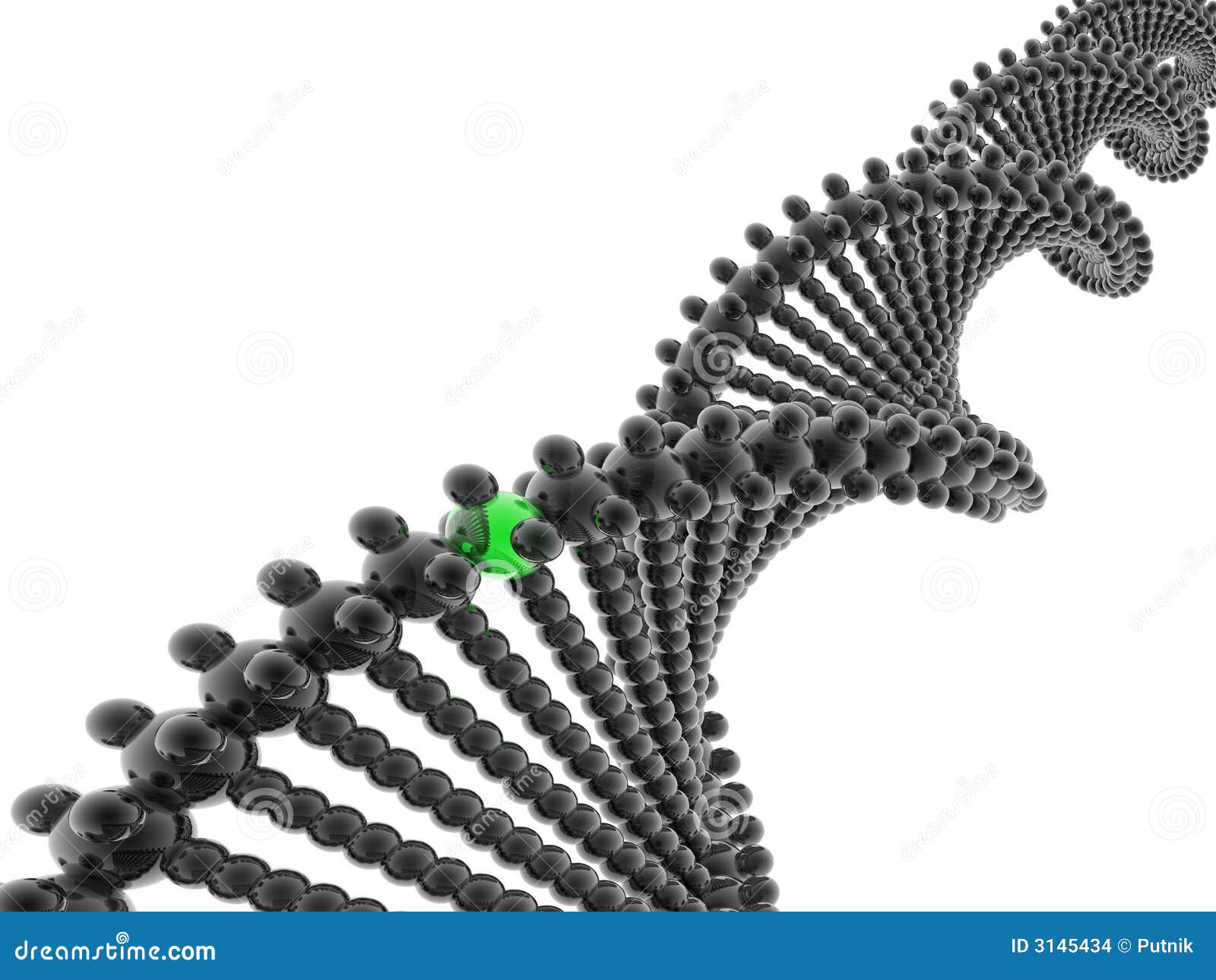 3D DNA model stock illustration. Illustration of illness - 3145434