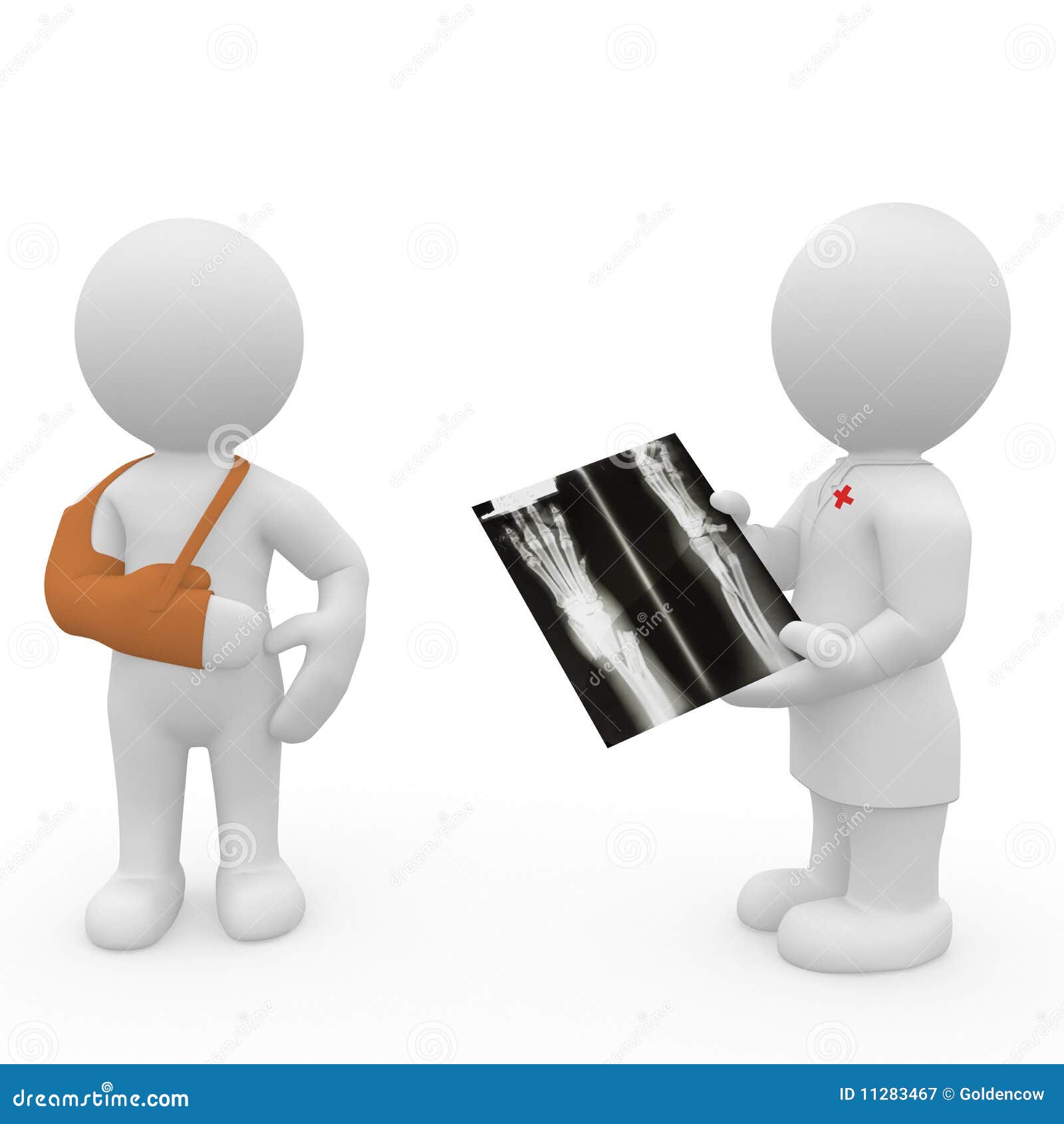 3D doctor and patient stock illustration. Illustration of patient ...