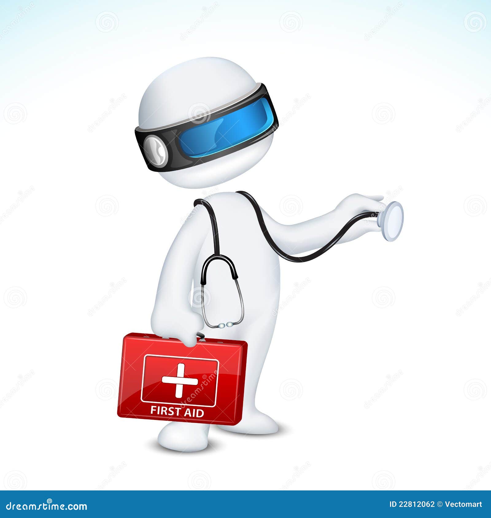 3d Doctor in Vector stock vector. Illustration of robot - 22812062