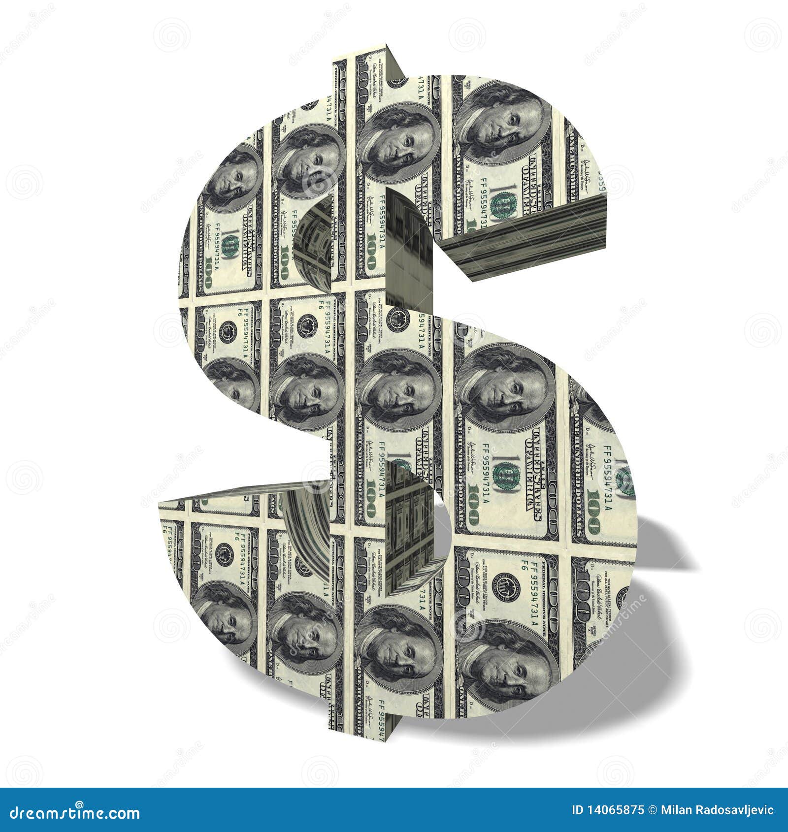 3D Dollar Currency Symbol stock illustration. Illustration of abstract ...