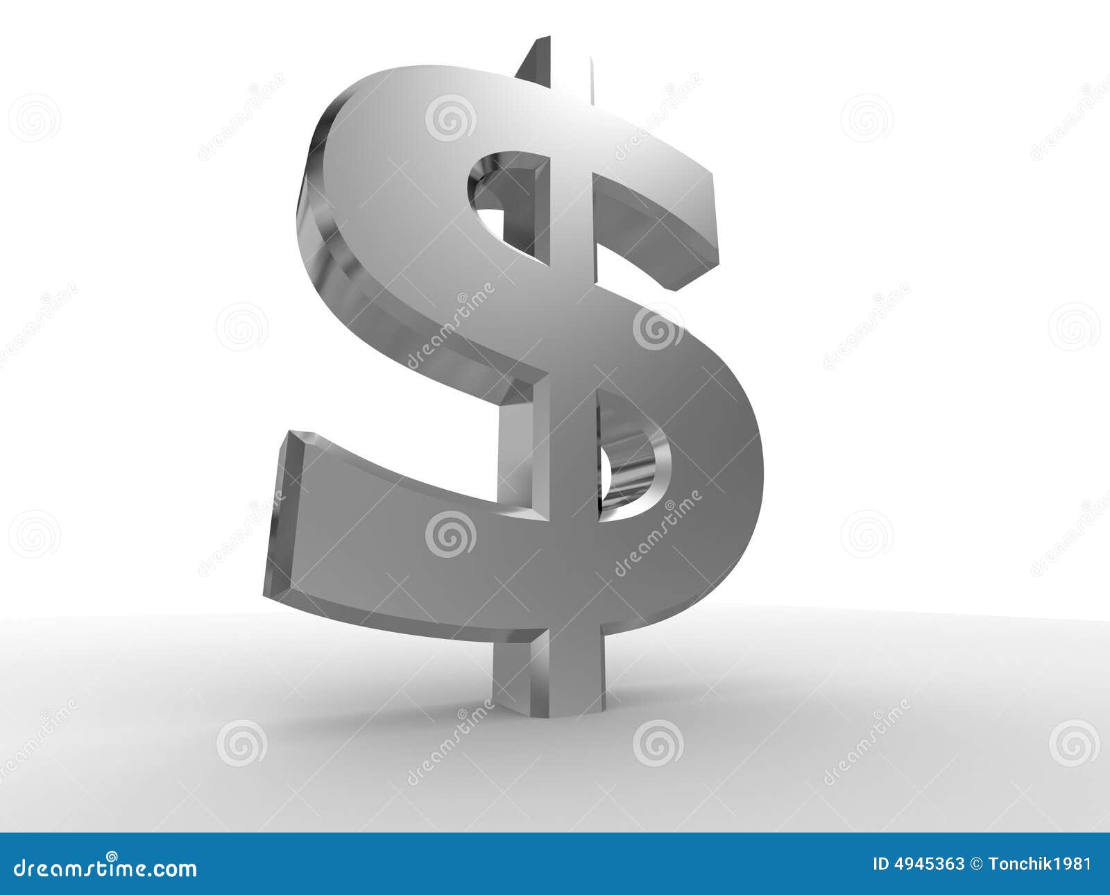 3D dollar sign stock illustration. Illustration of dimensional - 4945363