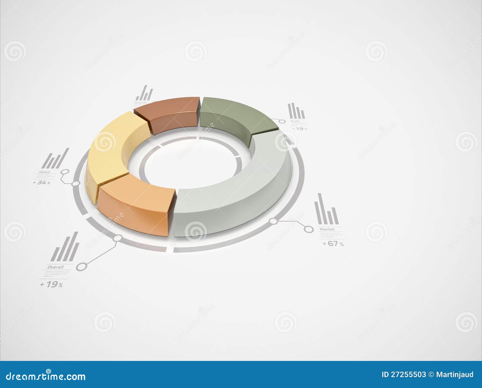 Donut Chart Examples. Circle Diagrams Divided In 4 Sections Of ... Donut Chart Examples. Circle Diagrams Divided In 4 Sections Of ...