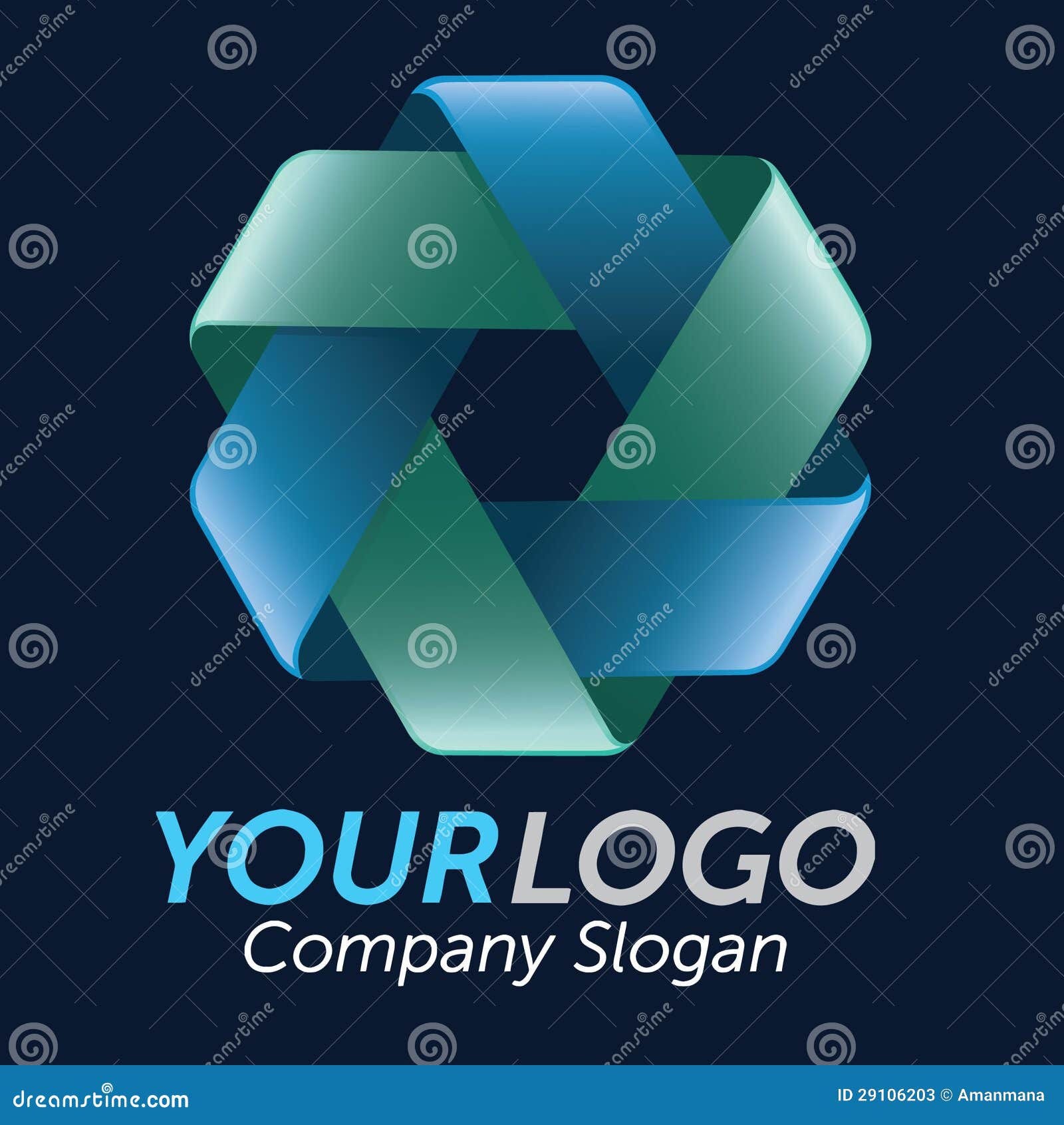 3D Double Triangle Logo stock vector. Illustration of beautiful - 29106203