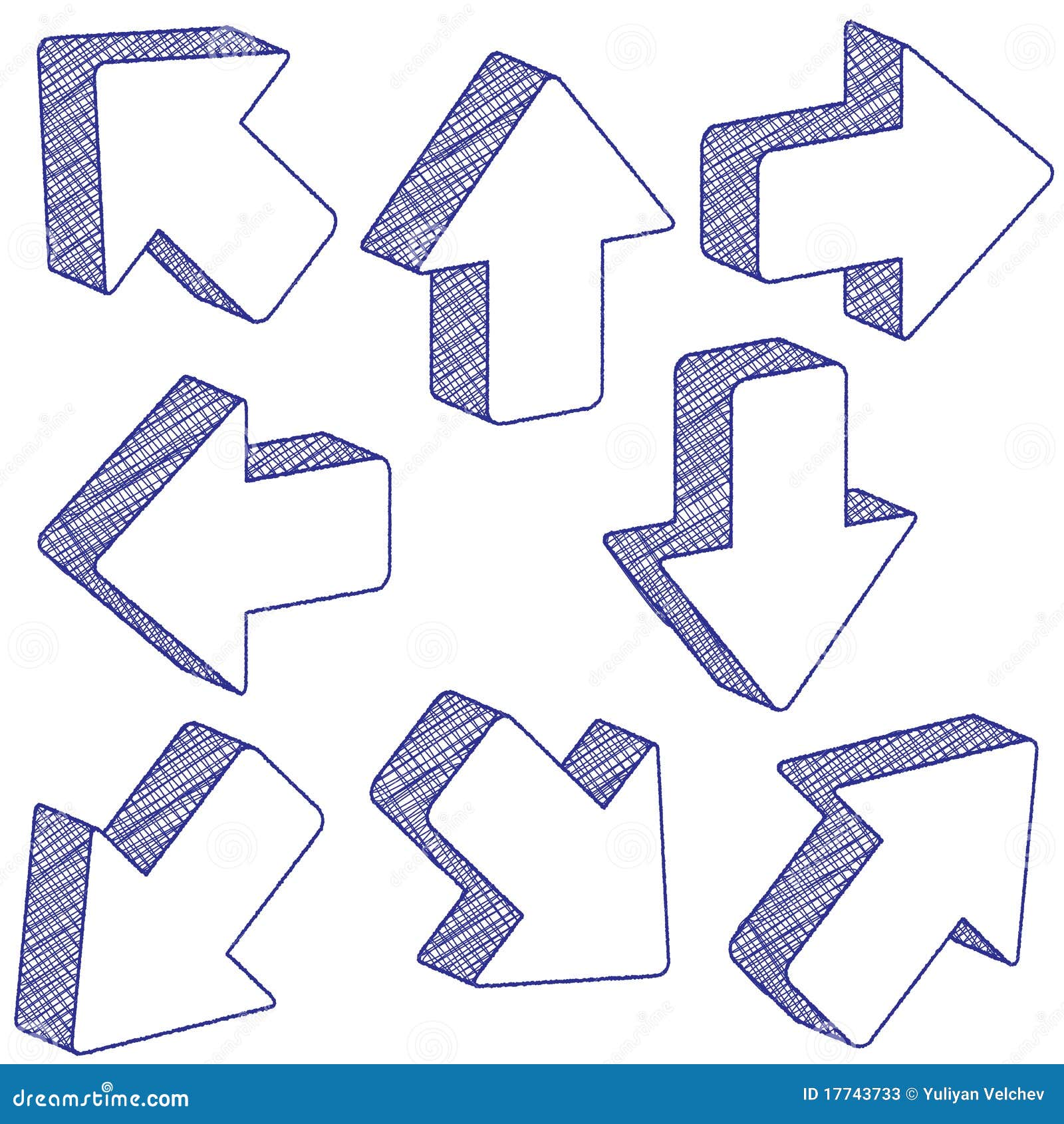 3D drawing arrow stock vector. Illustration of element - 17743733