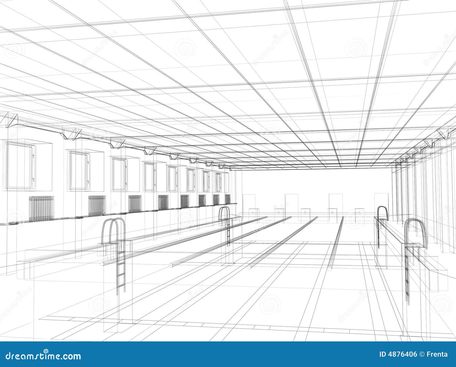 3d drawing of sports pool stock illustration. Illustration of abstract ...