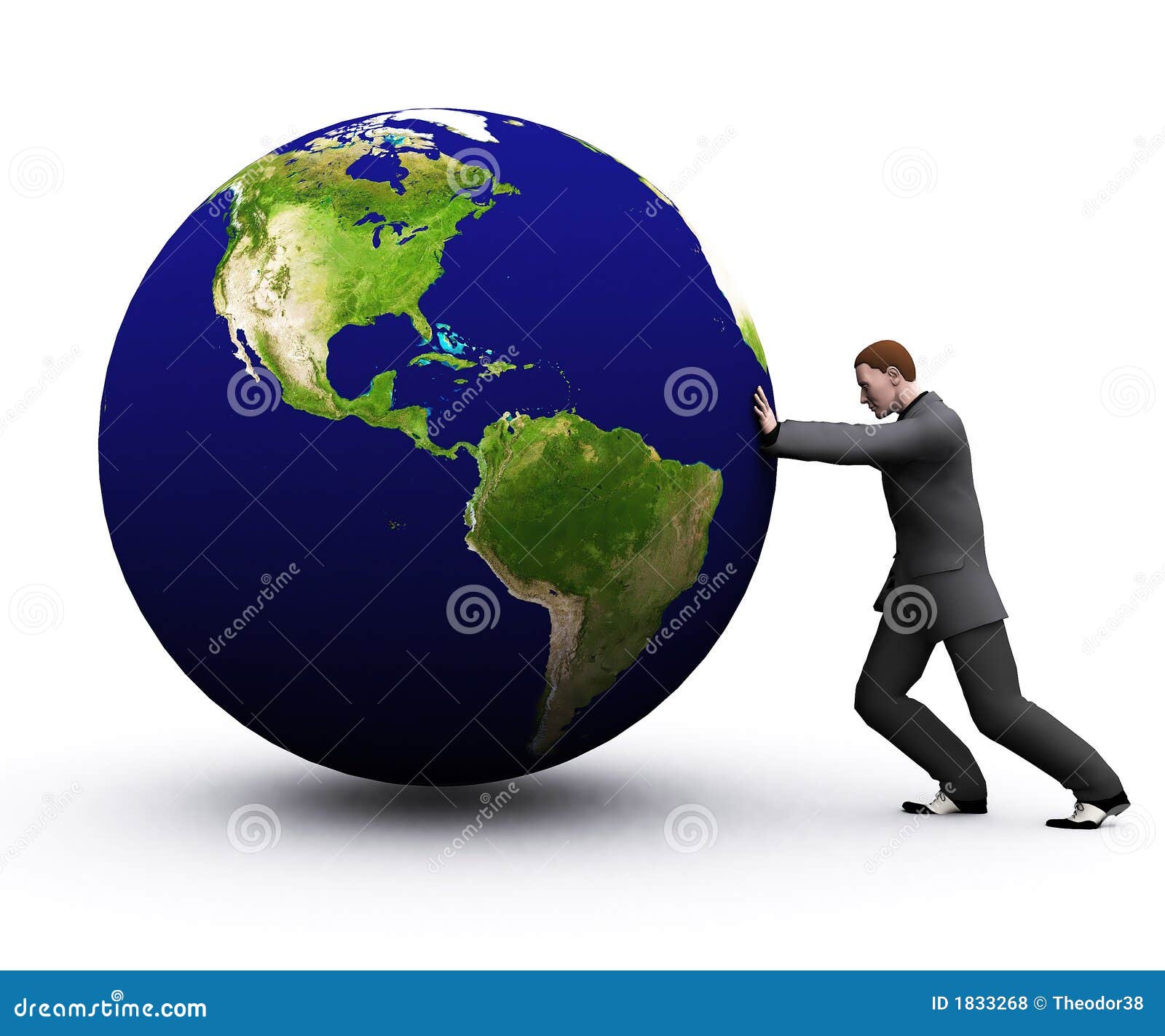 3d earth and man stock illustration. Illustration of path - 1833268