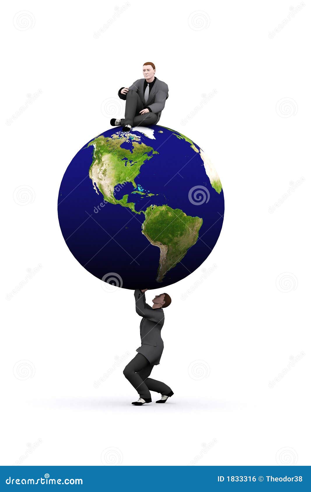 3d earth and man stock illustration. Illustration of exploration - 1833316