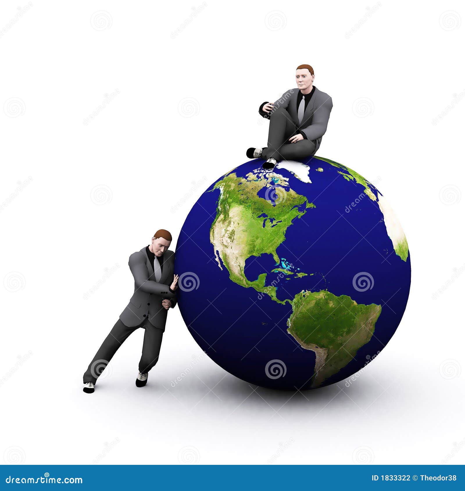 3d earth and man stock photo. Image of north, race, sitting - 1833322