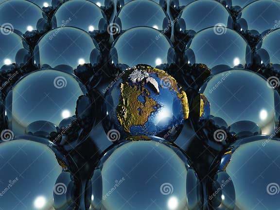 3D Earth Spheres stock illustration. Illustration of sphere - 3371652
