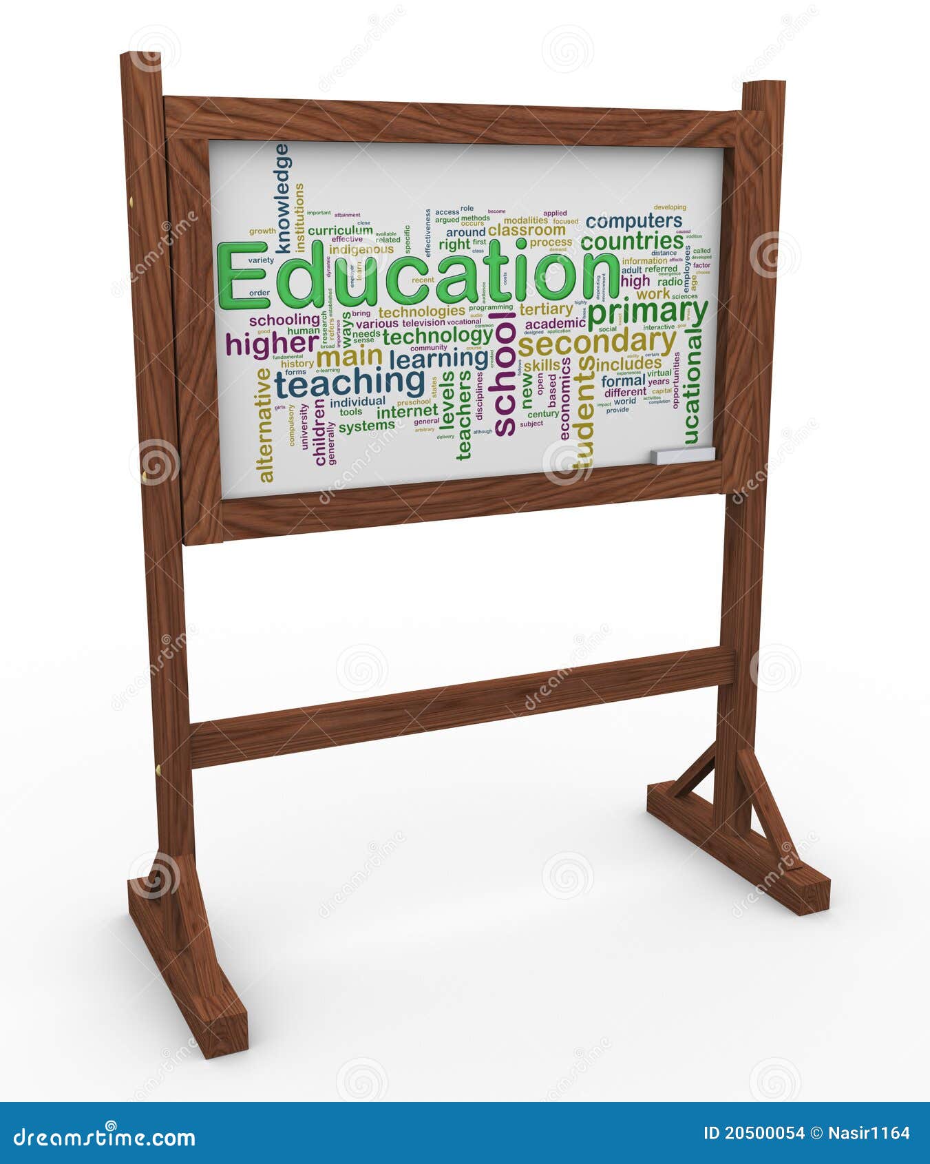 3d education wordcloud stock illustration. Illustration of memories ...