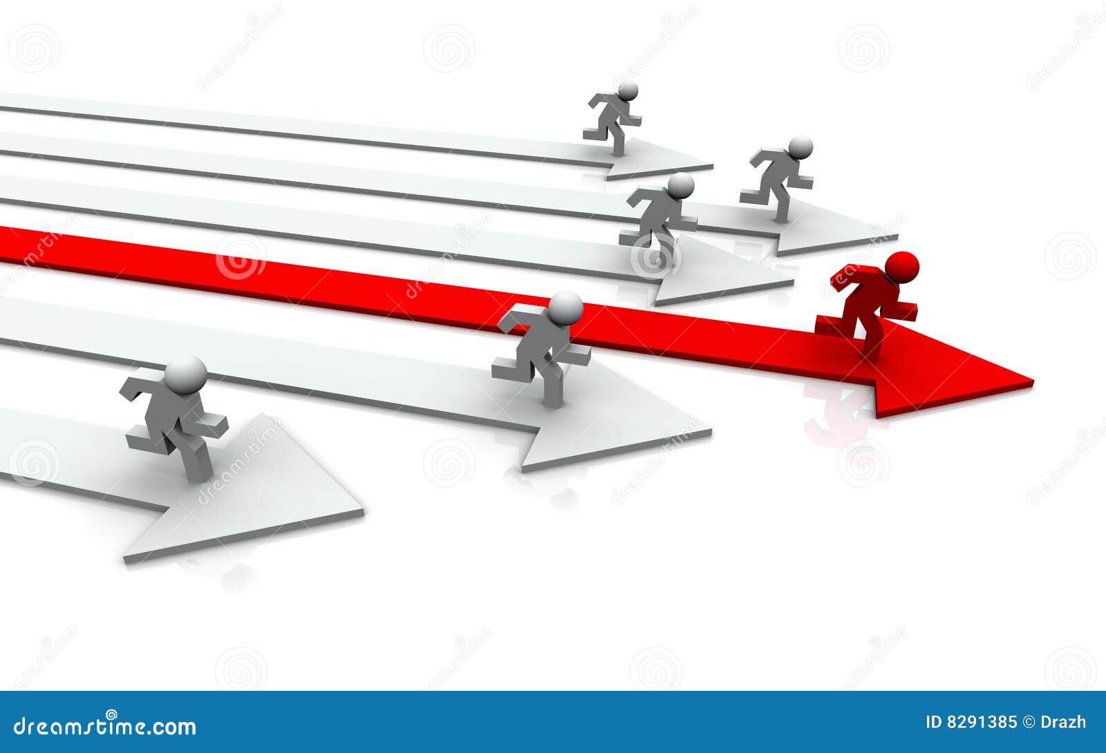 3D Eenvoudige Concurrentie Van Modellen Stock Illustratie ...