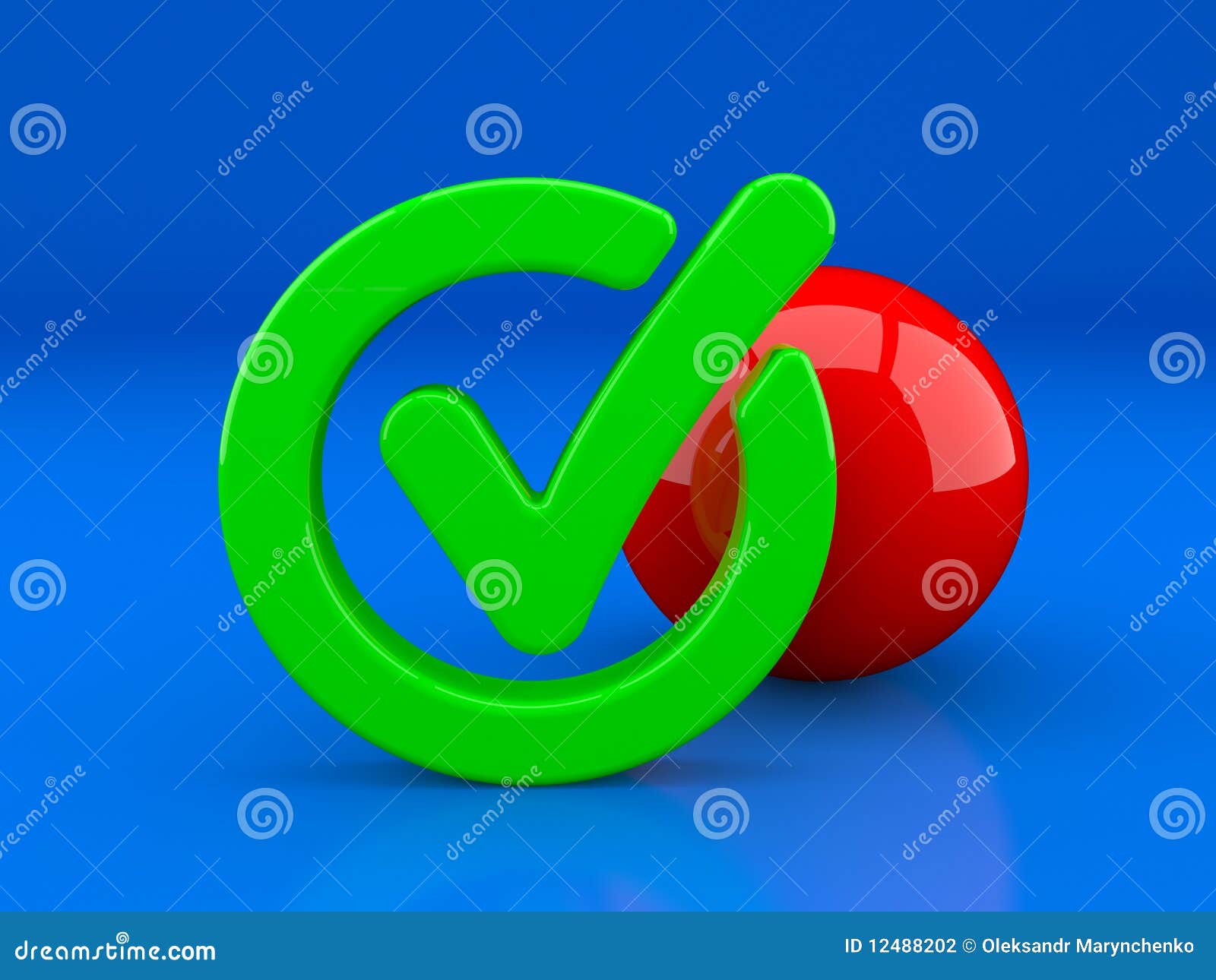 3d ein Symbol ja stock abbildung. Illustration von vertiefung - 12488202