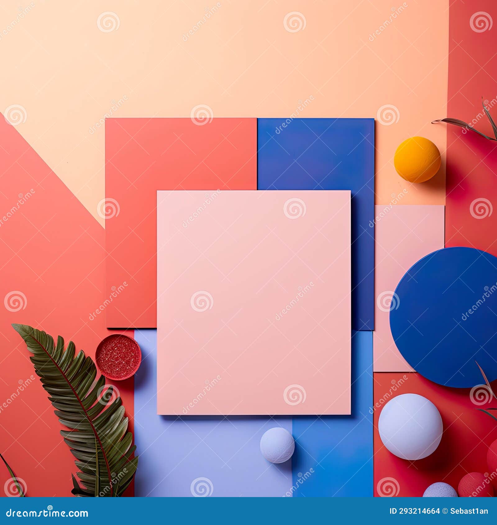 3D Elements and Copy-space for Text Design Concept Exemplifies Clean ...