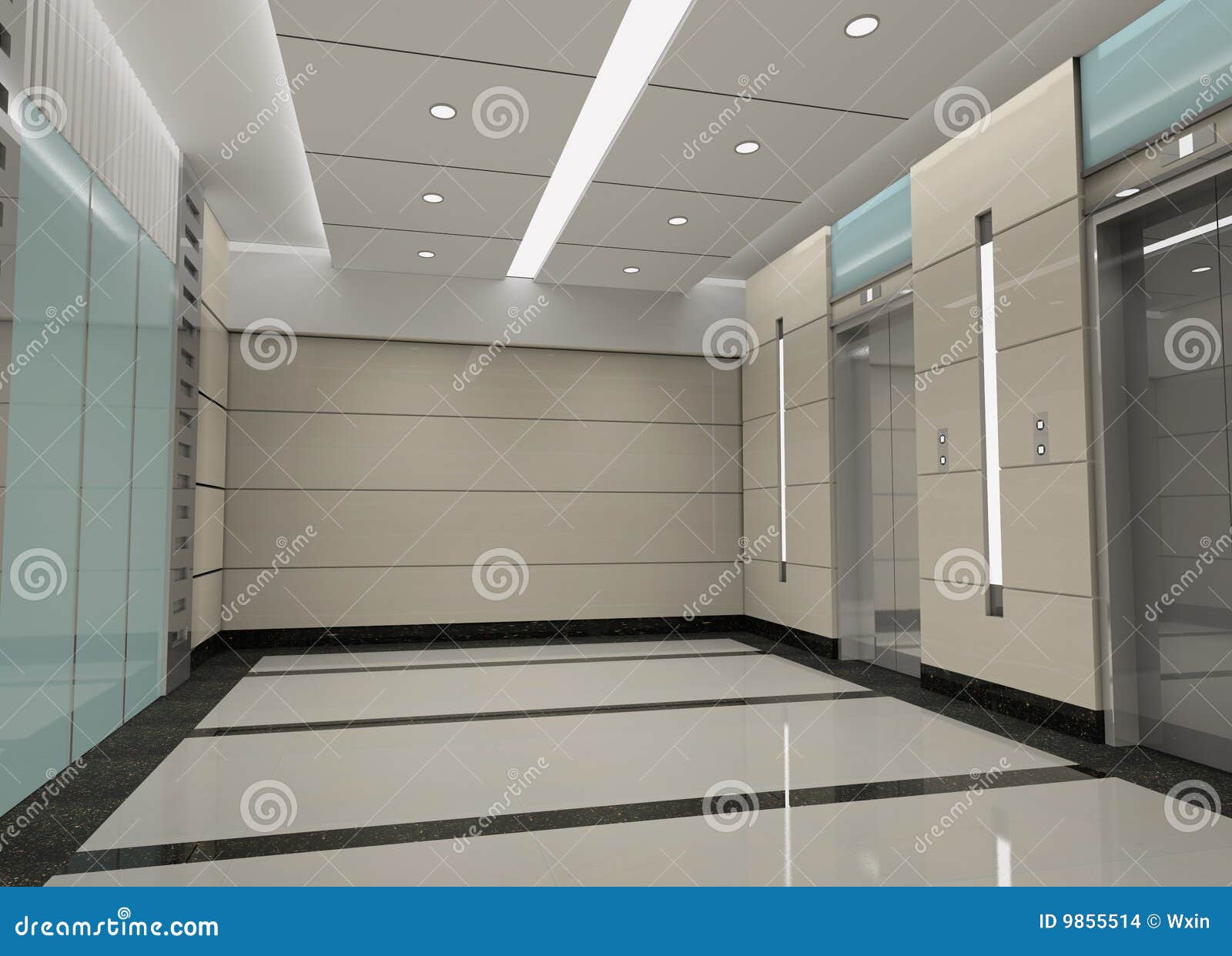 3d Elevator Lobby Rendering Royalty-Free Stock Photo | CartoonDealer ...