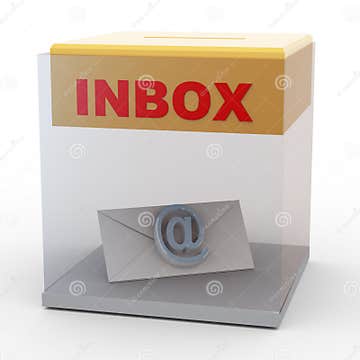 3d email in box stock illustration. Illustration of online - 29136819