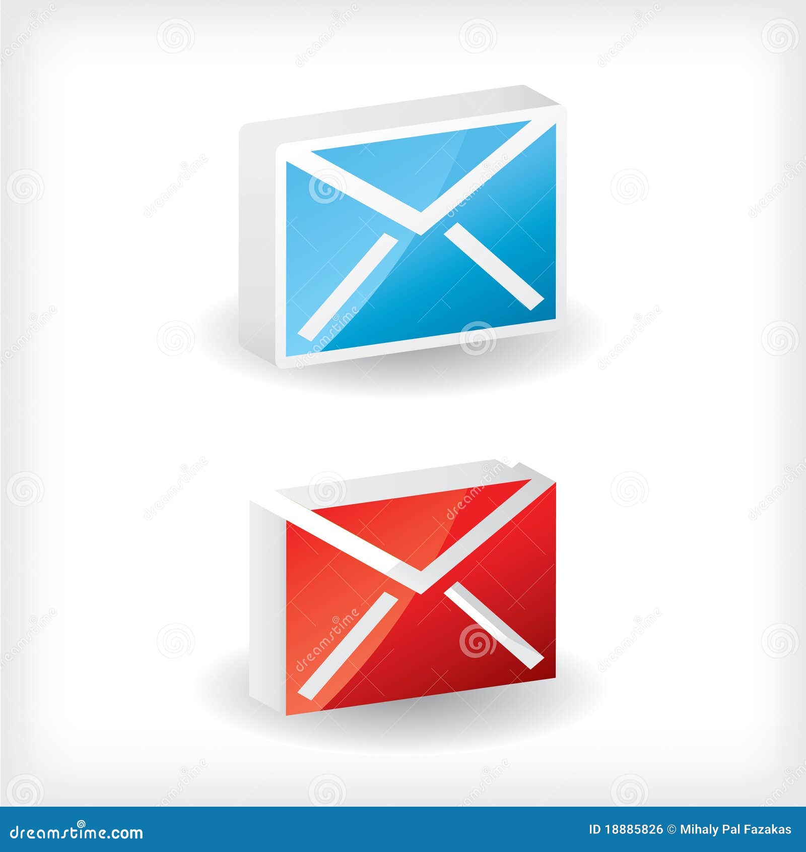 3d email icons stock vector. Illustration of icon, info - 18885826