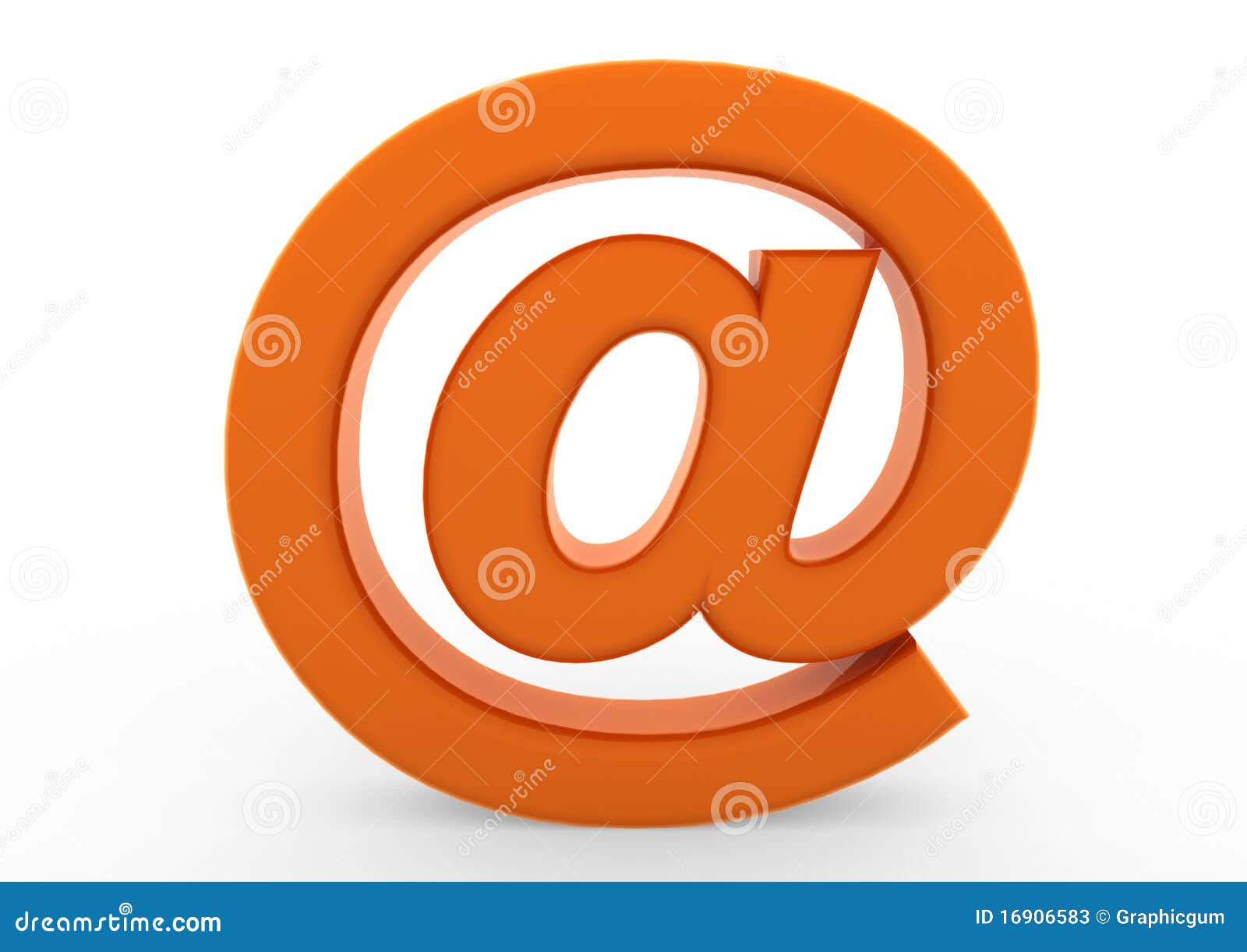 3d email symbol orange stock illustration. Illustration of address ...