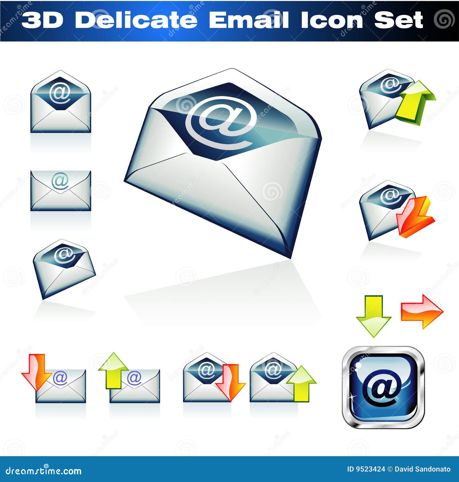 Emails Icon In Trendy Design Style. Emails Icon Isolated On White ...