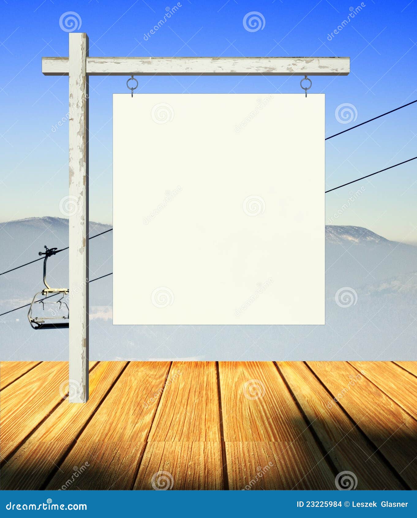 3d Empty Billboard Frame On Stage Stock Images - Image: 23225984