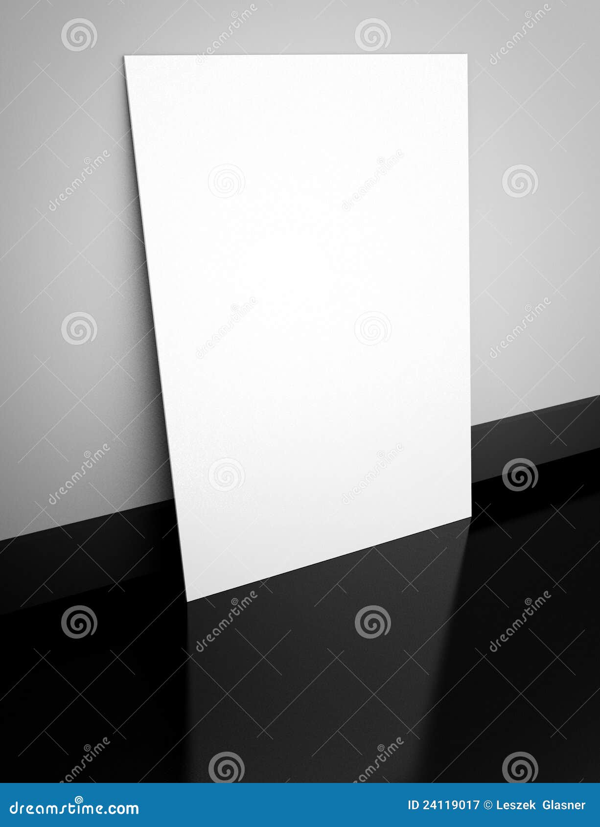 3d empty frame in interior stock illustration. Illustration of light ...