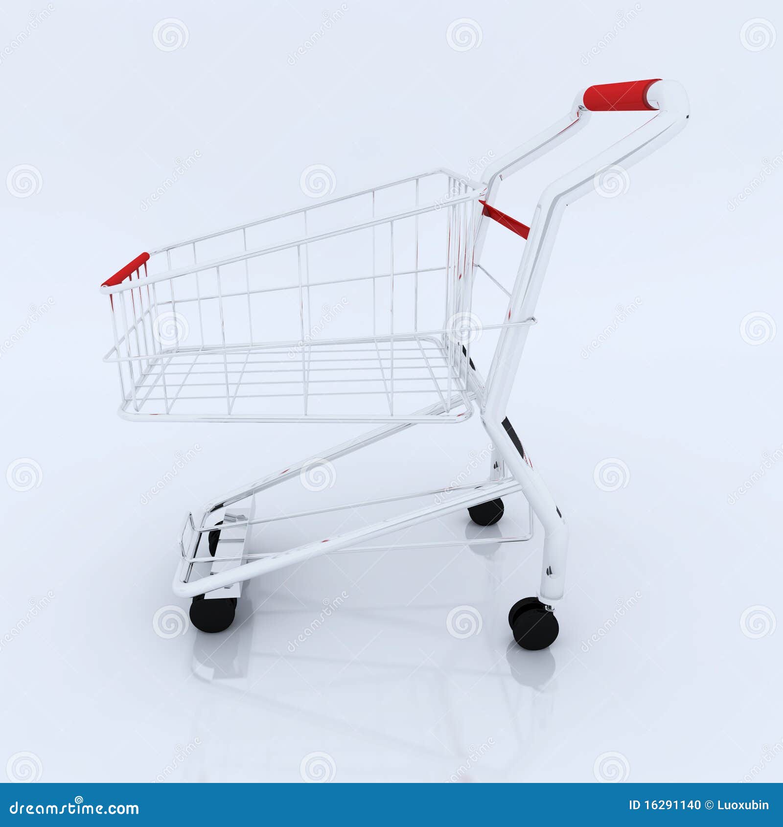 3d empty shopping cart stock illustration. Illustration of shopping ...