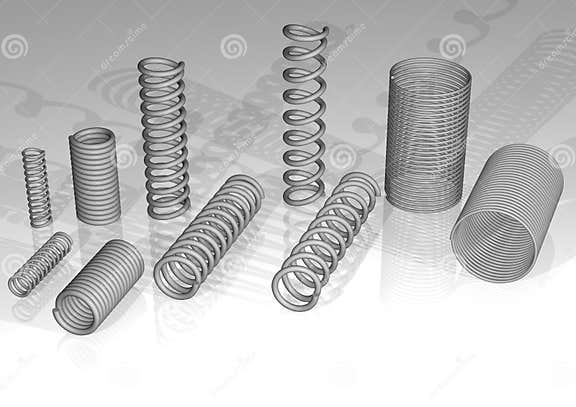 3d espiral, resorte stock de ilustración. Ilustración de sencillo - 3160418