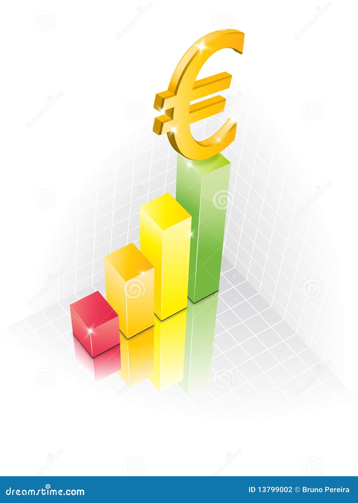 3D Euro Chart stock vector. Illustration of invest, bank - 13799002