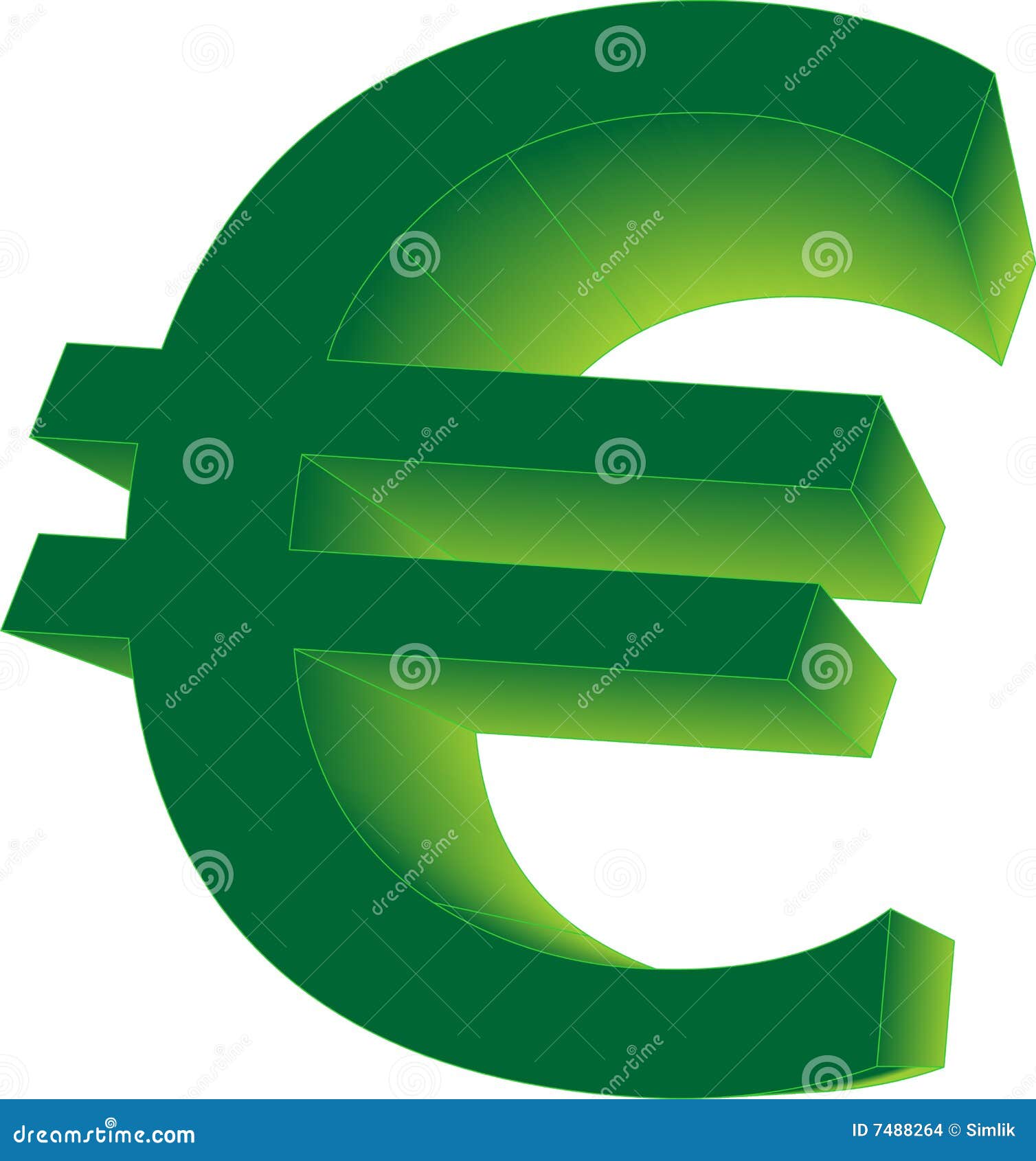 3D euro sign stock vector. Illustration of euro, sign - 7488264