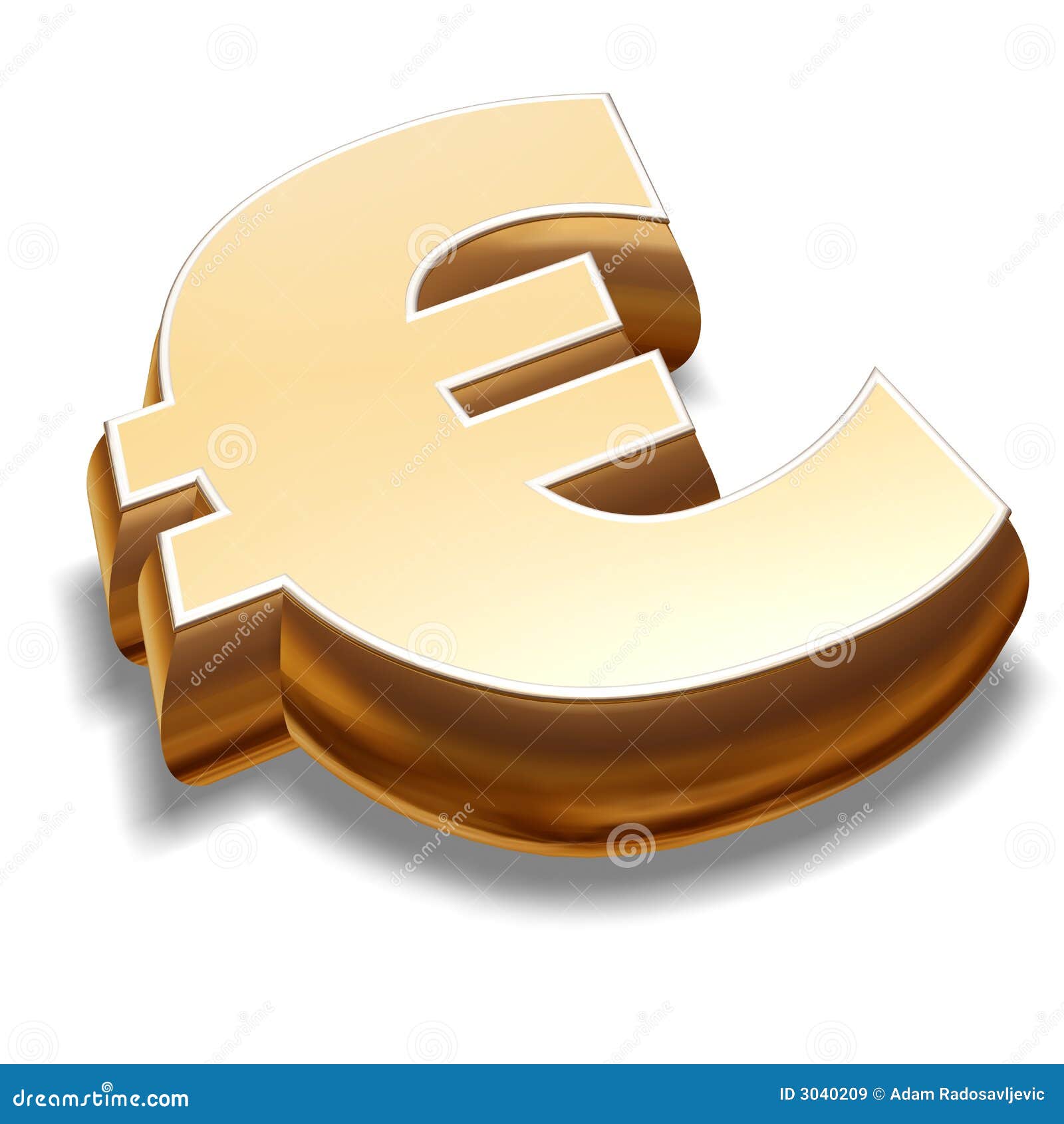 3D Euro Symbol stock illustration. Illustration of financial - 3040209