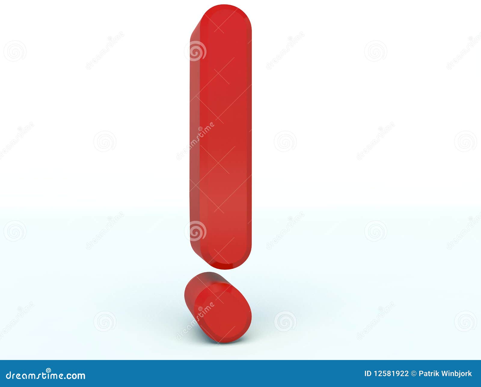 3d exclamation mark stock illustration. Illustration of render - 12581922