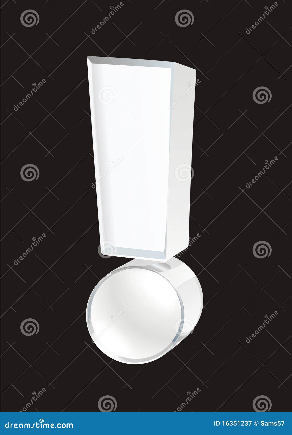 3d exclamation mark stock vector. Illustration of exclamation - 16351237