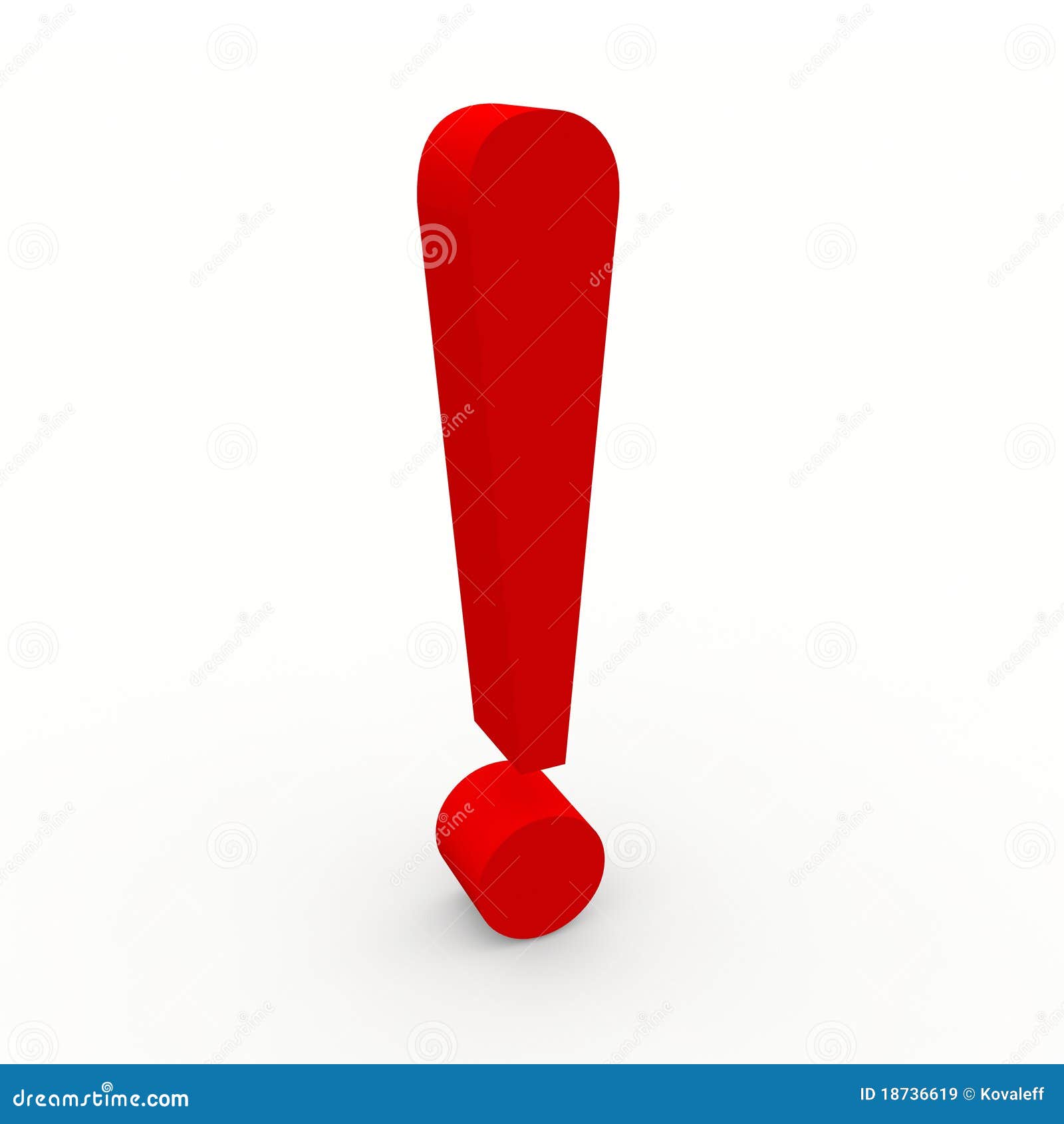 3d exclamation point stock illustration. Illustration of alertness ...