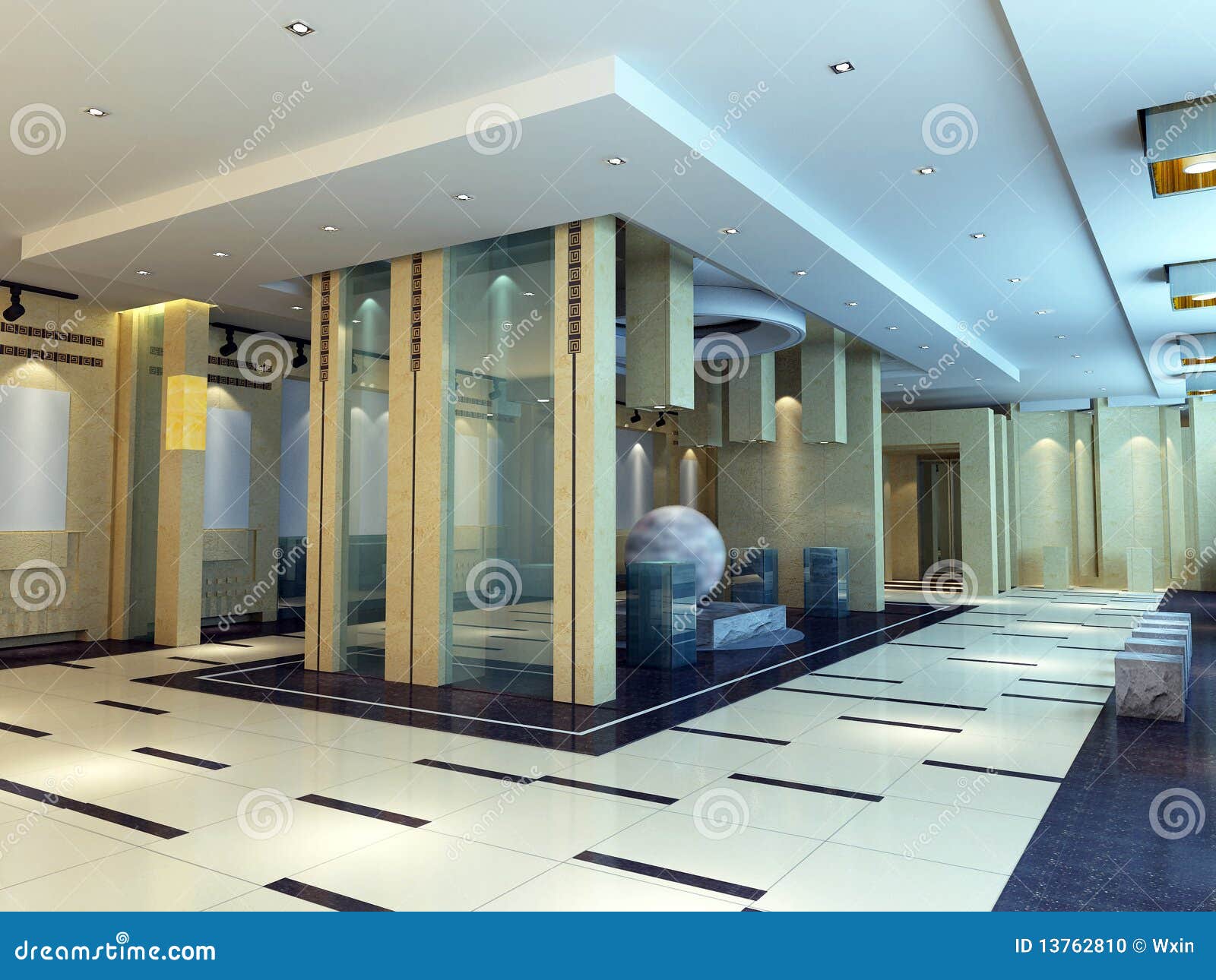 3d exhibition hall stock illustration. Illustration of creativity ...