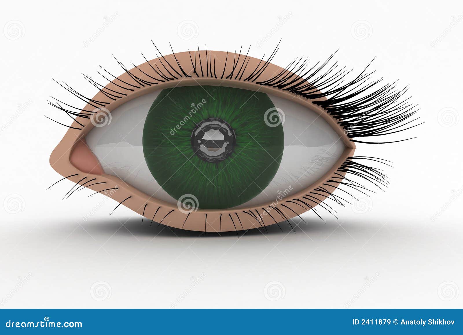 3D Eye Icon stock illustration. Illustration of parts - 2411879