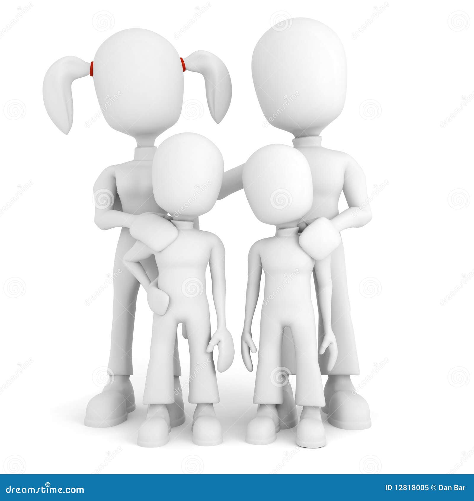 3d family portrait stock illustration. Illustration of reunion - 12818005