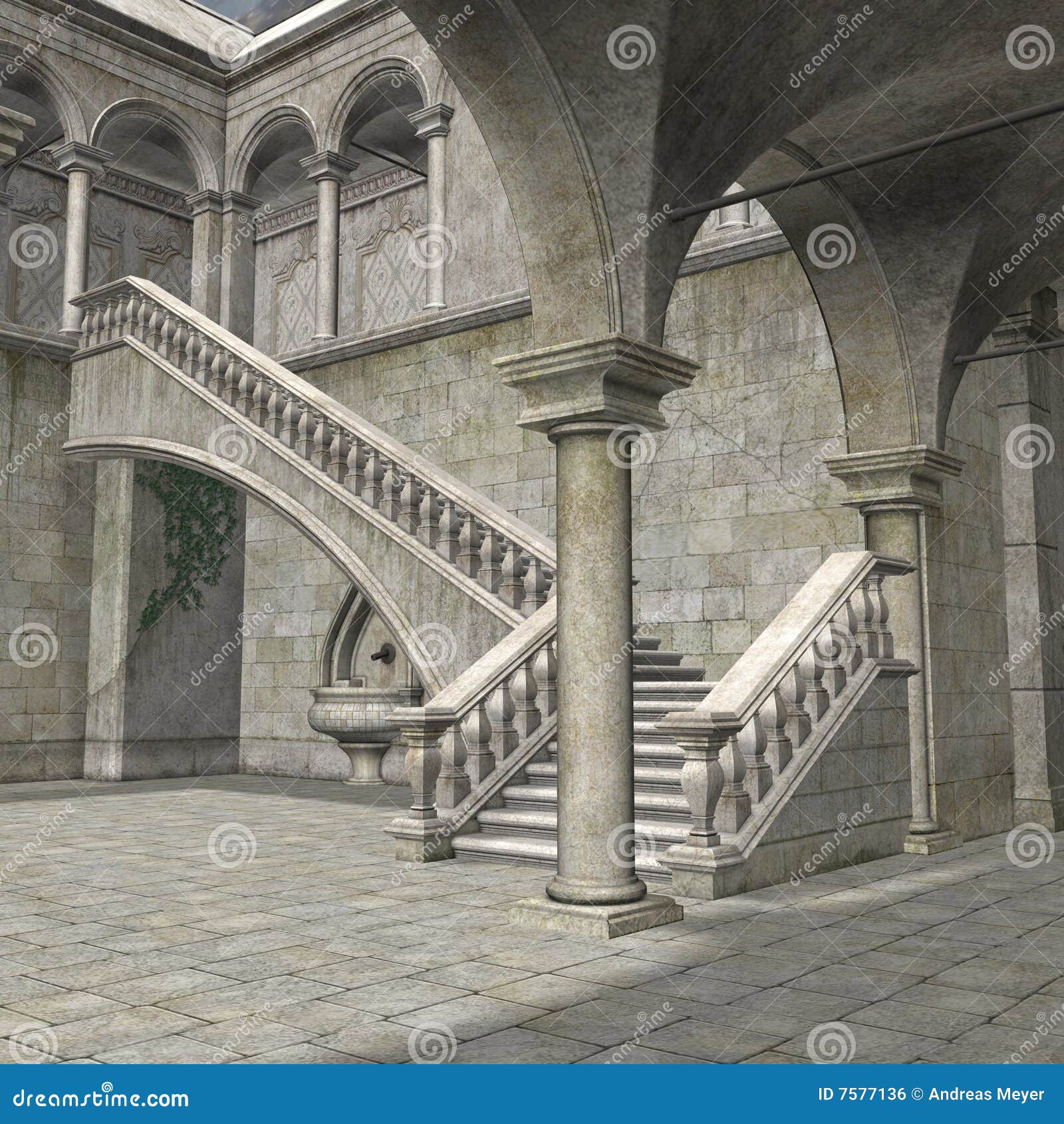 3D Fantasy Building stock illustration. Illustration of temple - 7577136