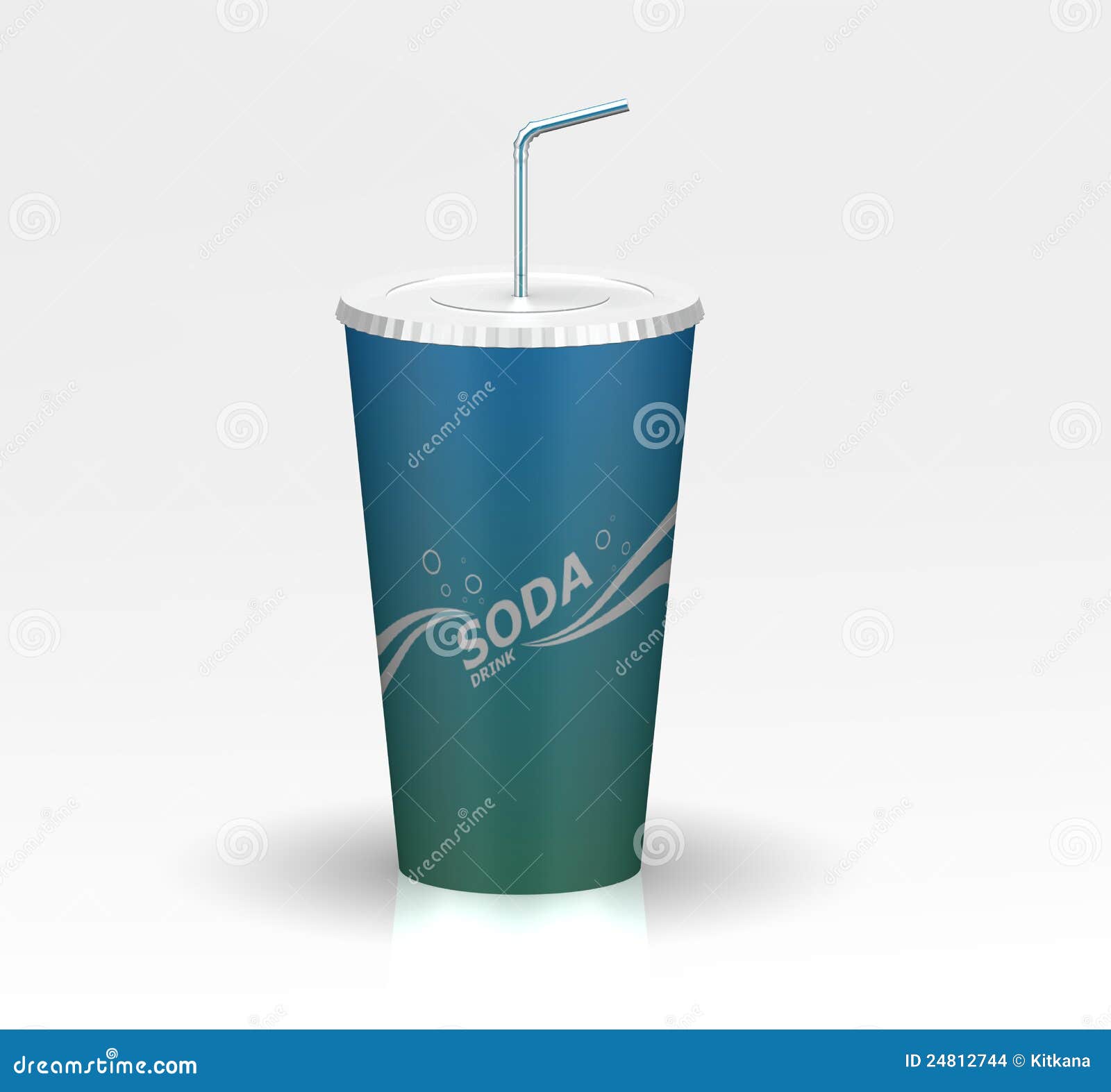 3d Fast Food Soda With Design On It Stock Illustration - Illustration ...