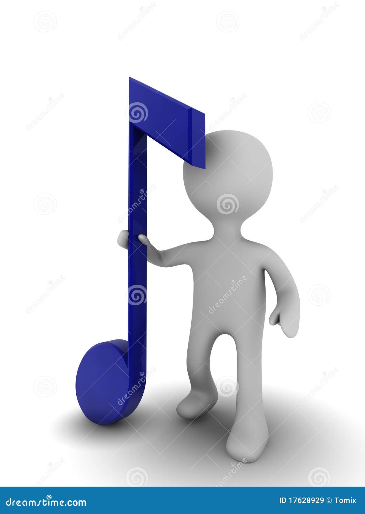 3d Figure with Musical Note Stock Illustration - Illustration of clef ...