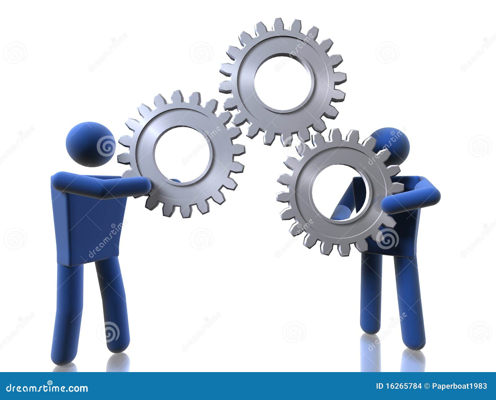 Figures On Cogs As A Metaphor For A Team Stock Photography ...