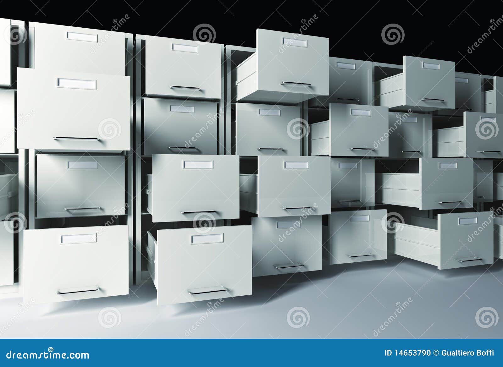 3d file cabinet stock illustration. Illustration of protect - 14653790