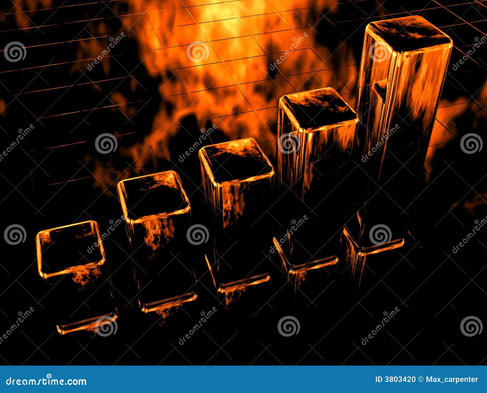 3d fire diagram bar chart stock illustration. Illustration of colorful ...