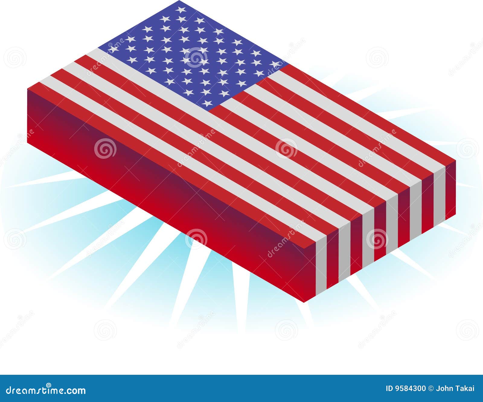 3D Flag stock vector. Illustration of vector, blue, three - 9584300