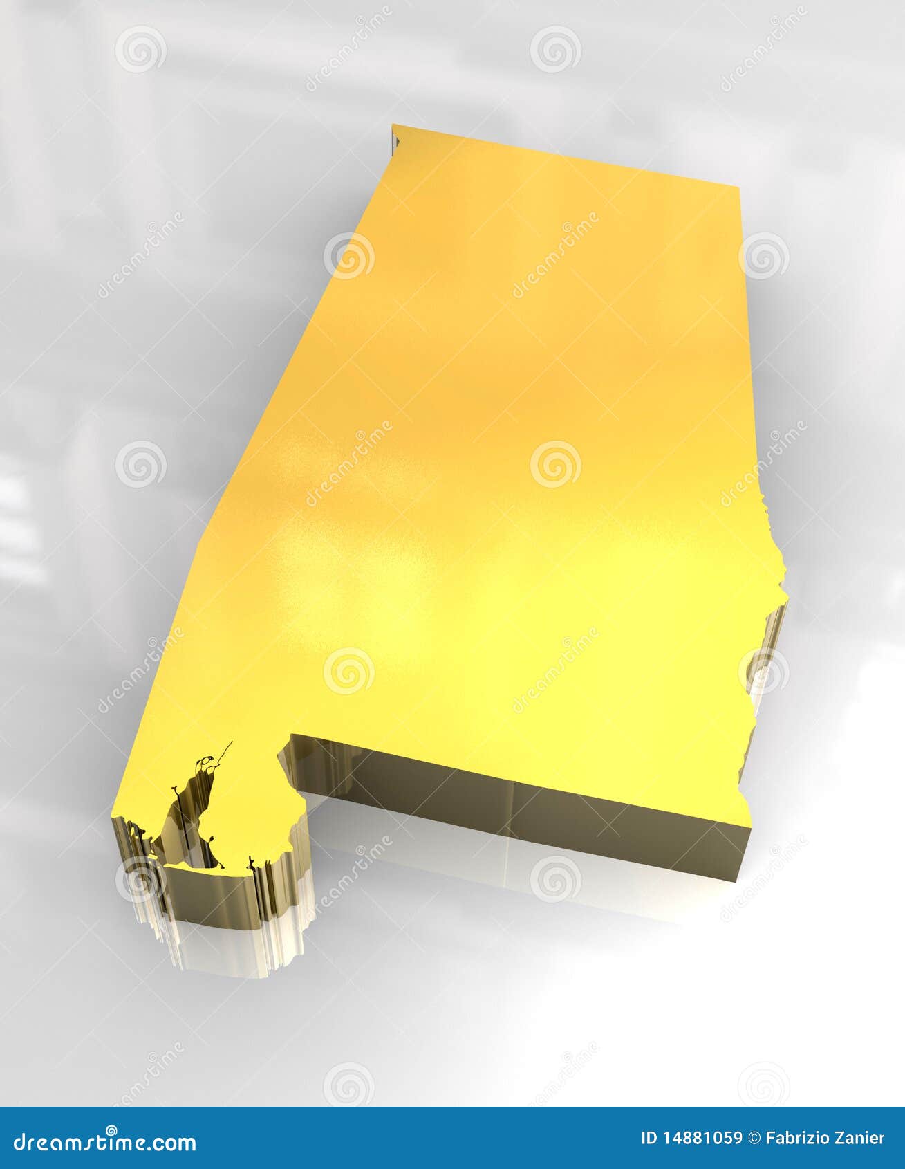 3d flag golden of Alabama stock illustration. Illustration of united ...