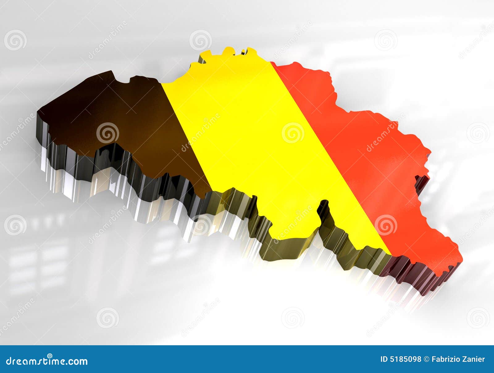 3d flag map of belgium stock illustration. Illustration of country ...