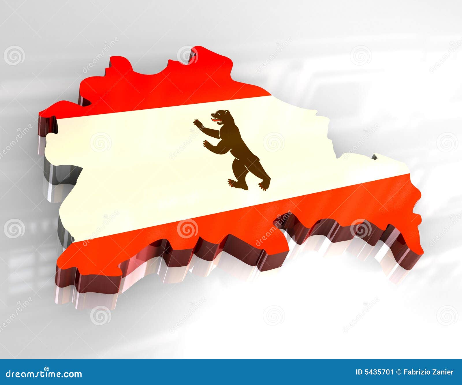 3d Flag Map Of Berlin Picture. Image: 5435701