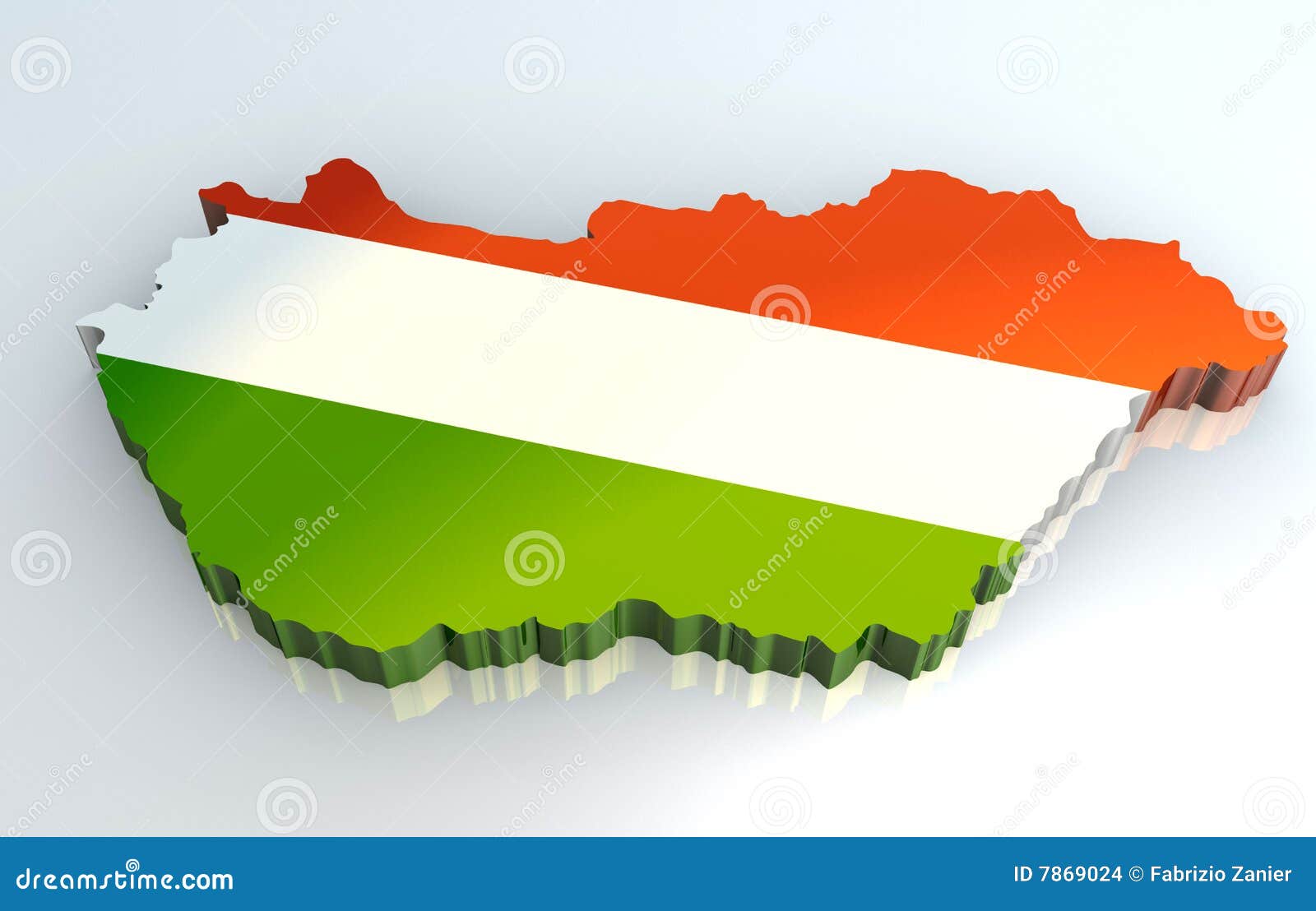 3d flag map of Hungary stock illustration. Illustration of fluttering ...