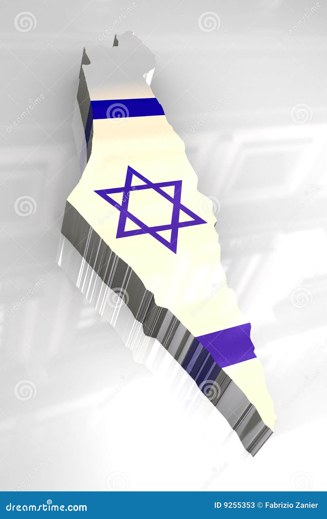 3d flag map of Israel stock illustration. Illustration of jews - 9255353